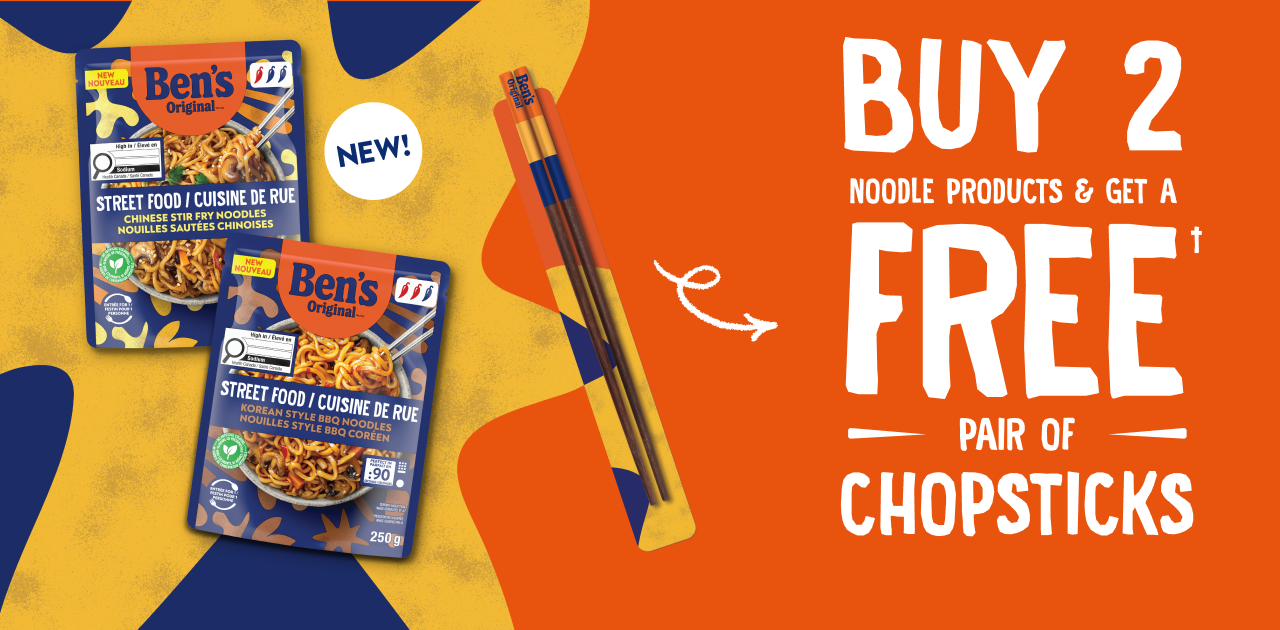 Buy 2 Noodle Products & Get A Free Pair of Chopsticks†
